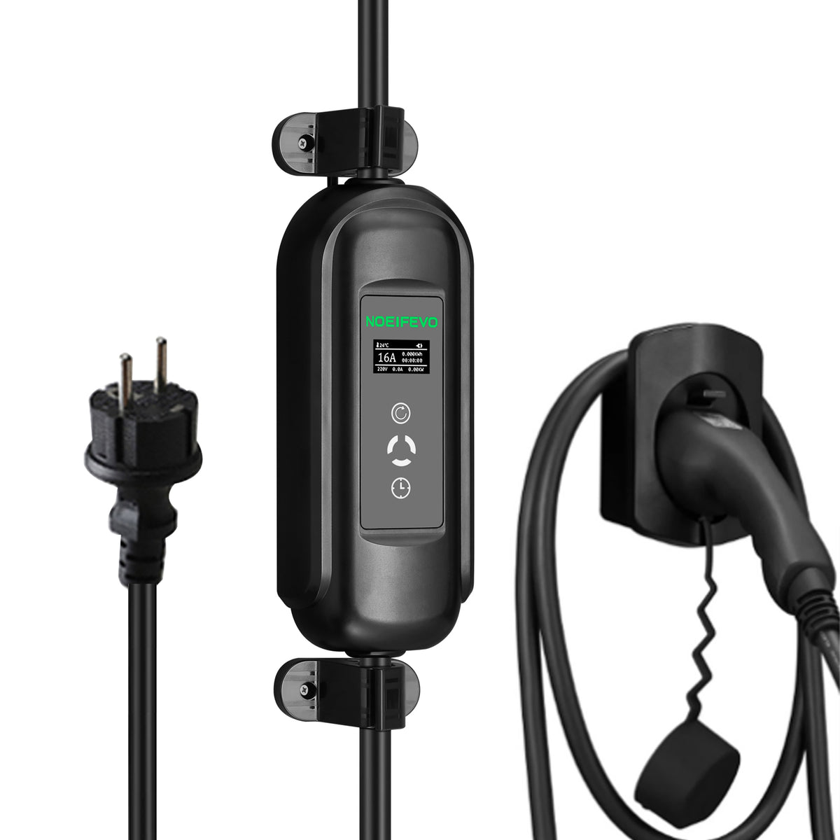 Noeifevo 3.6KW 16A Chargeur EV portable de type 2 avec Schuko,Kit de s ...